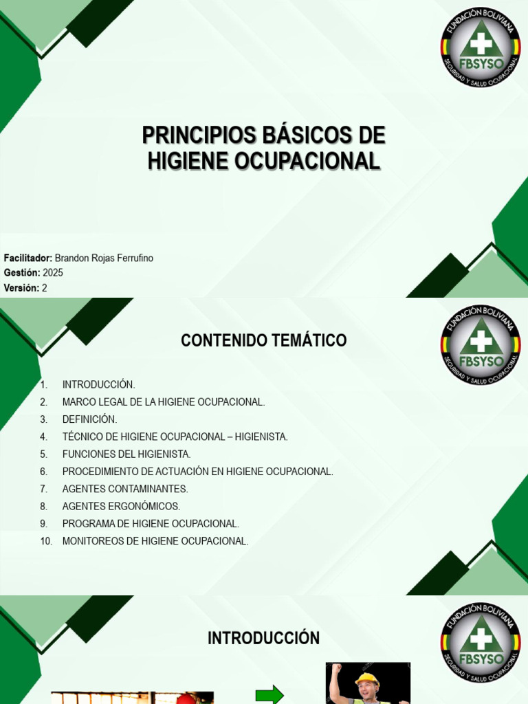 Presentación. Principios de Higiene Industrial | PDF | Seguridad y ...