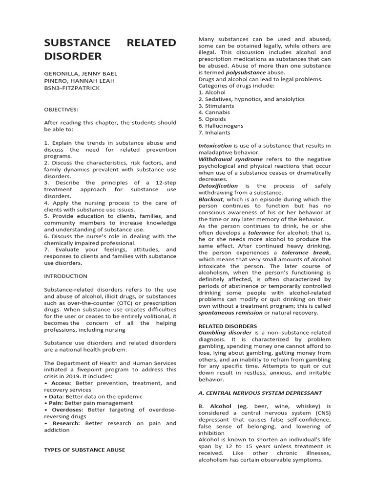 Understanding Substance Use Disorders | PDF | Substance Abuse | Alcoholism