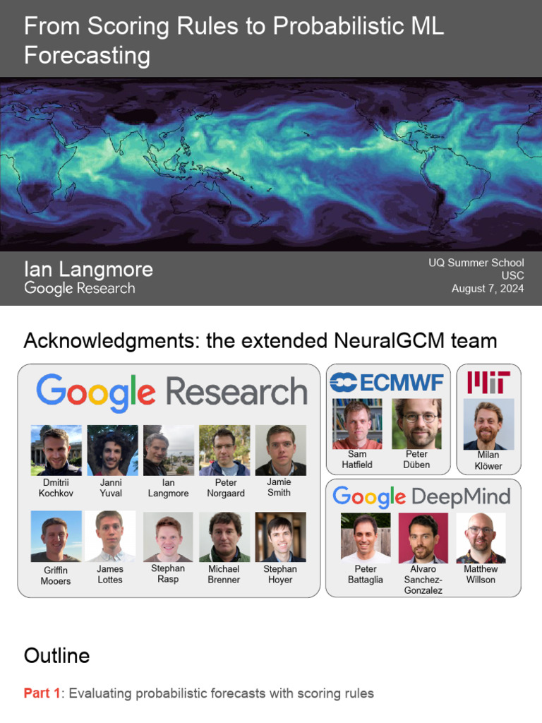 From Scoring Rules To Probabilistic ML Forecasting | PDF | General Circulation Model | Mean ...