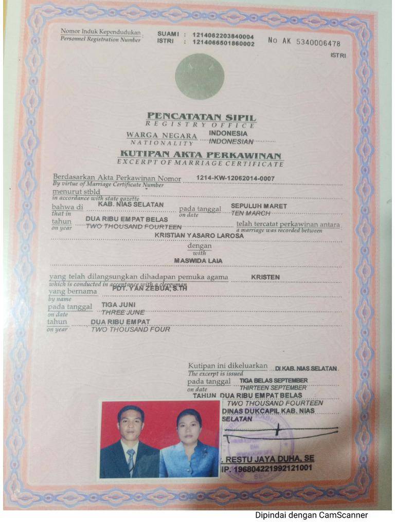 Akta Nikah | PDF