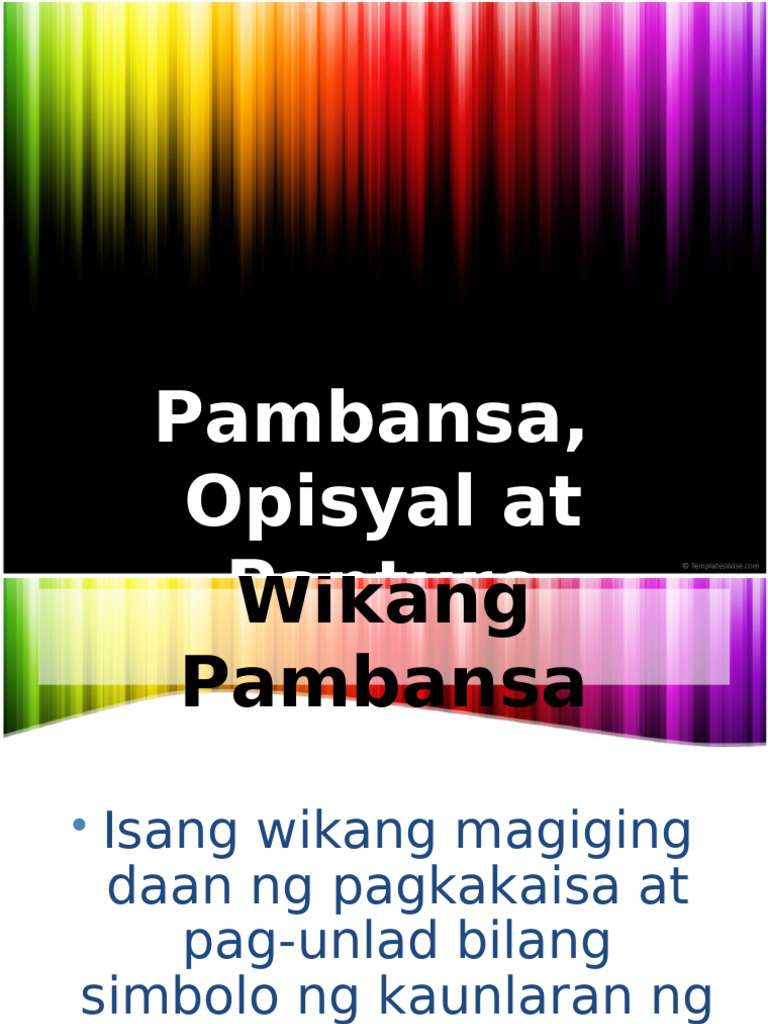 Vdocuments - MX Wikang Pambansa Opisyal at Panturo | PDF