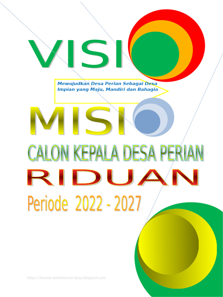 Naskah Visi Misi Calon Kades Perian (Riduan) | PDF