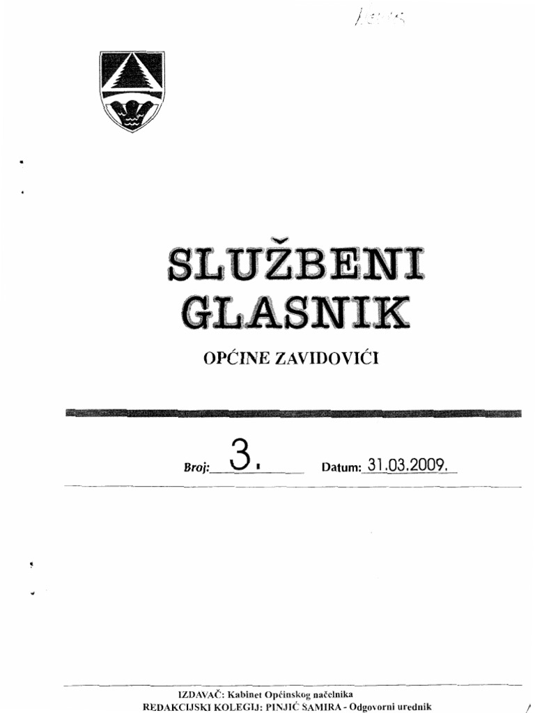 Opcine Zavidovici: Broj | PDF