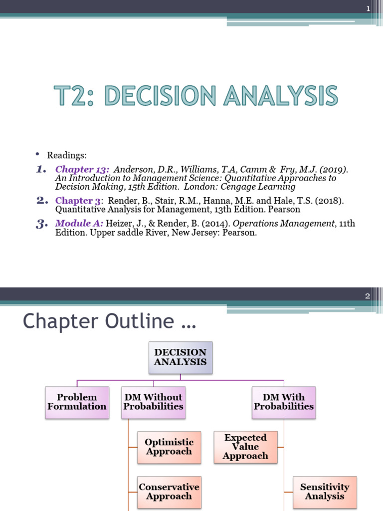Handout Topic 2 Decision Analysis Chap 13 | PDF | Probability Theory | Applied Mathematics