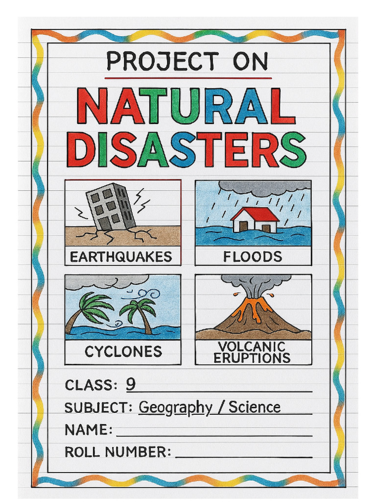 Natural Disasters: Class 9 Project Guide | PDF | Natural Disasters ...