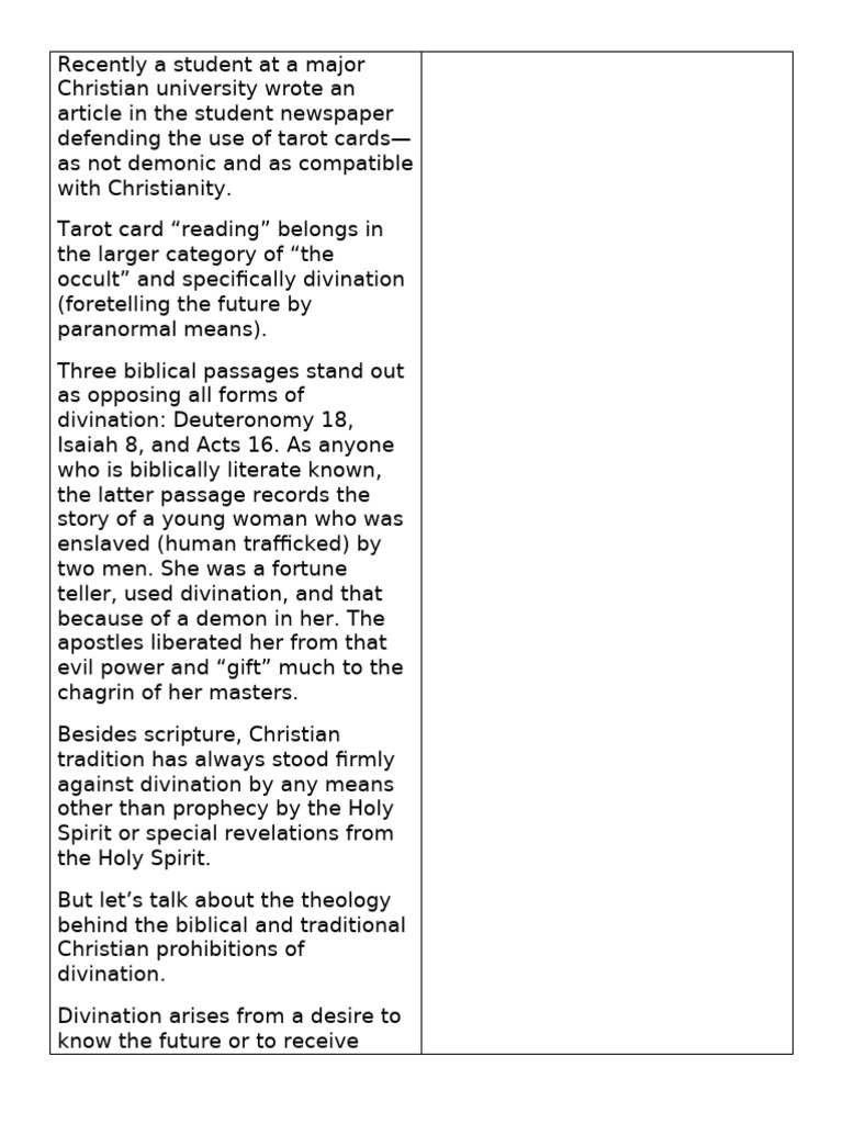 Tarot | PDF | Divination | Bible