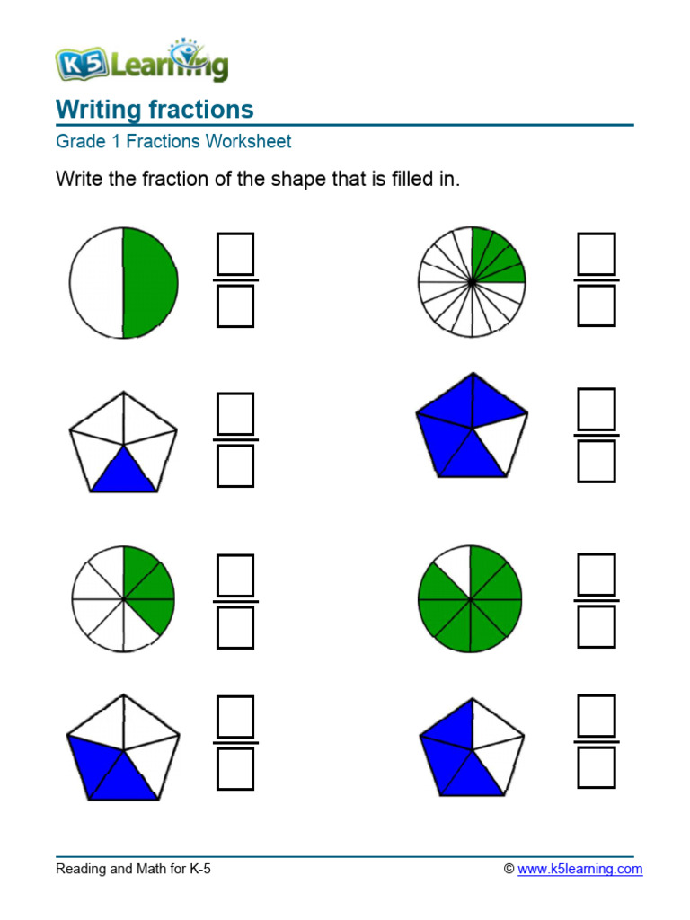 grade-1-writing-fractions-2 | PDF