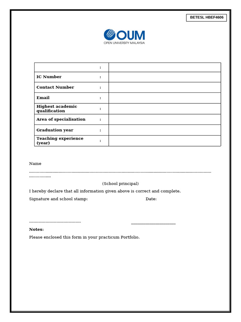 Co-Teacher Practicum Information | PDF