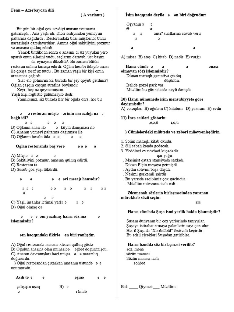 KSQ 6, V Sinif | PDF