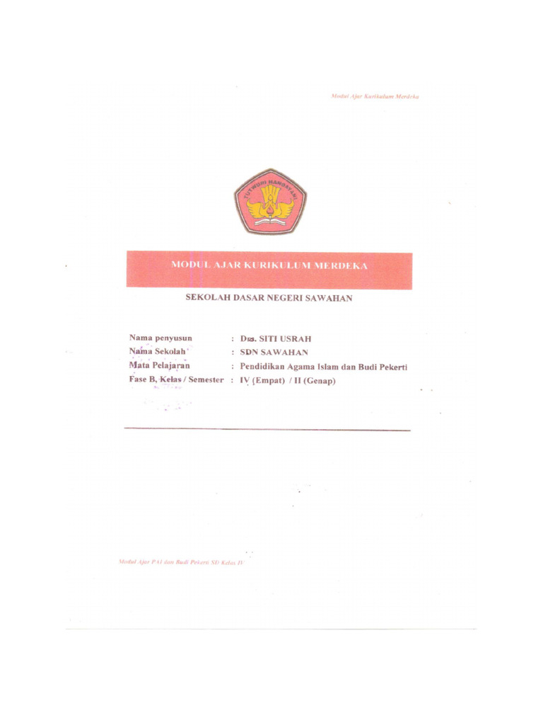 Modul Ajar Ibu Usrah | PDF