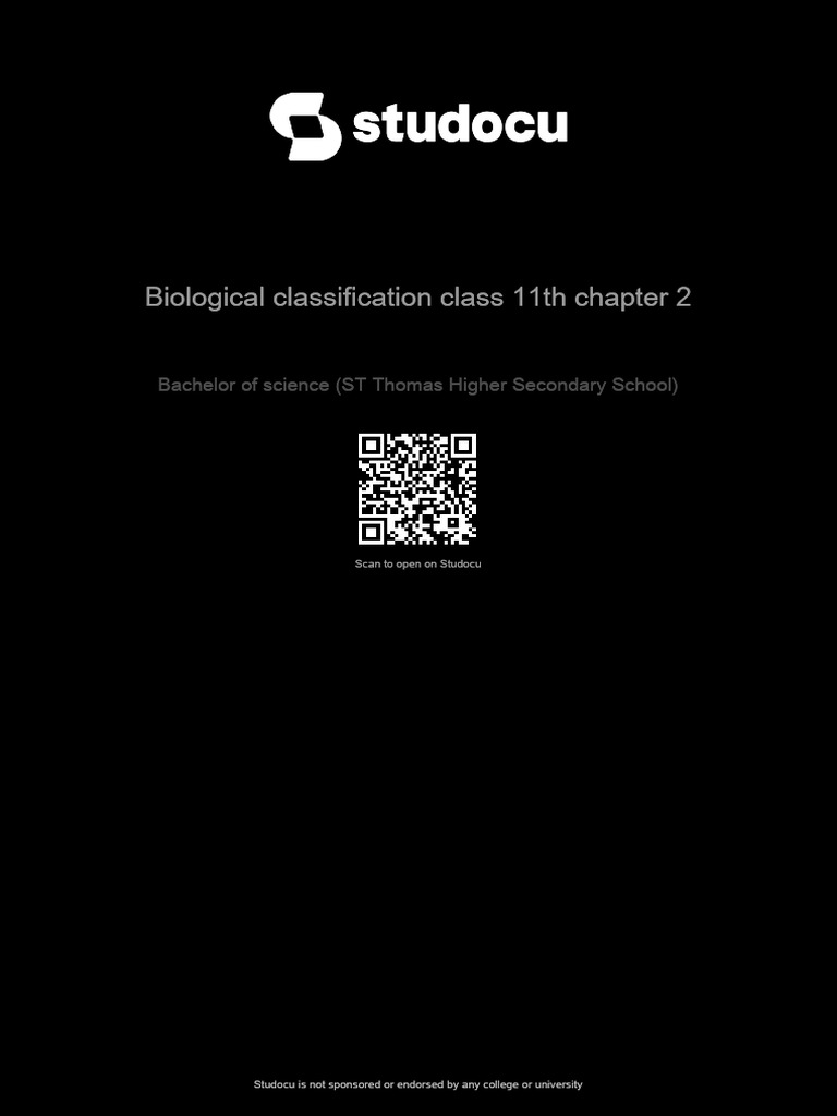 Biological Classification Class 11th Chapter 2 Invert | PDF