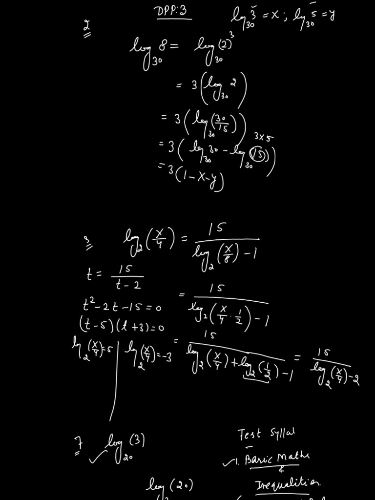 Logarithm - L-05 (Class Notes) - Logarithm Equation Involving Modulus ...