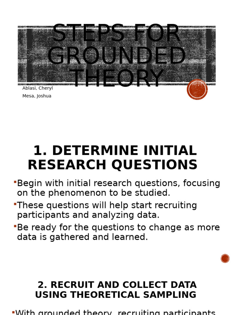 Steps For Grounded Theory | PDF | Science | Methodology