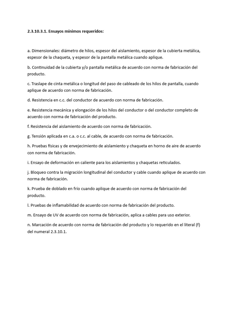 Ensayos - Requeridos - para - Cables en Ingles y Español - 250310 ...