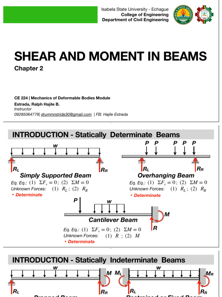 Shear and Moment in Beams | PDF | Beam (Structure) | Bending