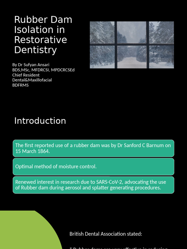 Rubber Dam Isolation in Restorative Dentistry 2 | PDF | Dentistry ...