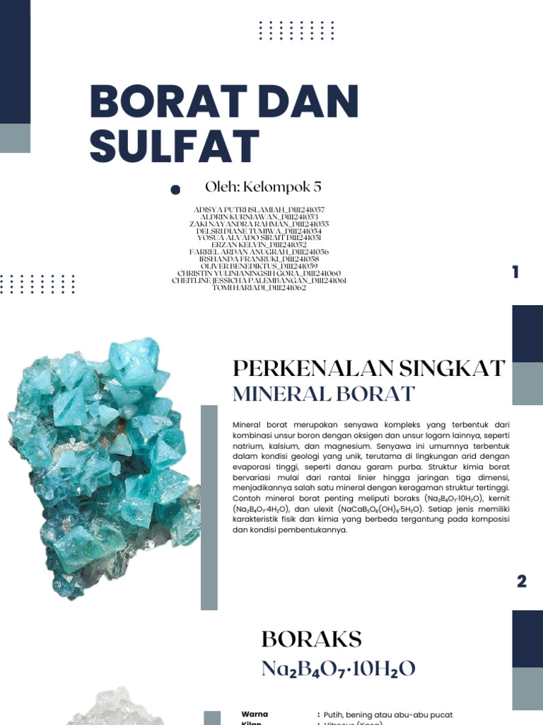 Borat Dan Sulfat KLP 5 | PDF