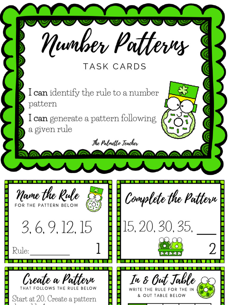 Number Patterns: I Can Identify The Rule To A Number I Can Generate A ...