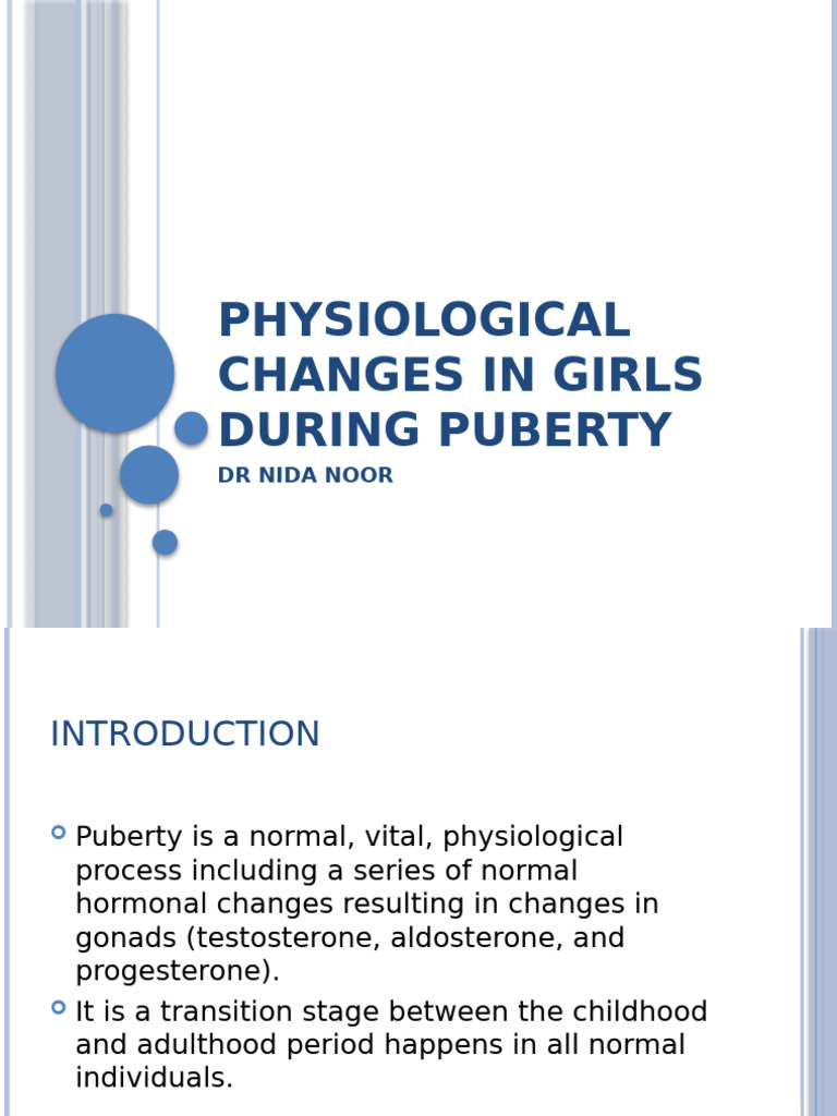 Physiological Changes in Girls During Puberty | PDF