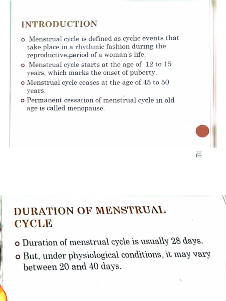 Menstrual Cycle | PDF