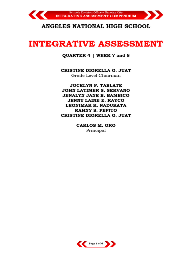 SDO Integrative Assessment Compendium ANHS G7 W7-8 | PDF