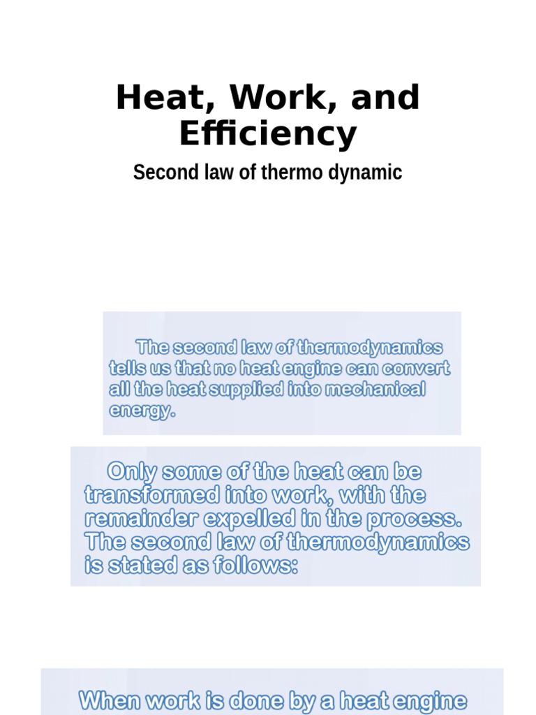 Heat, Work, and Efficiency | PDF
