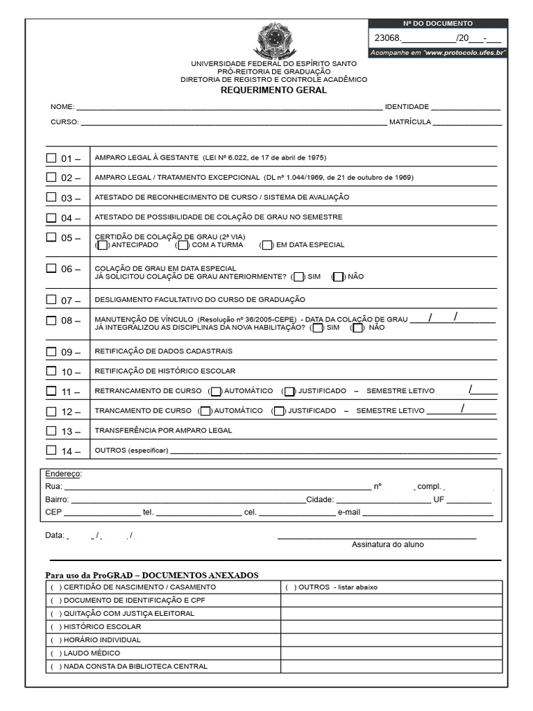 Formulario de Requerimento Geral 04-01-2024 0 | PDF