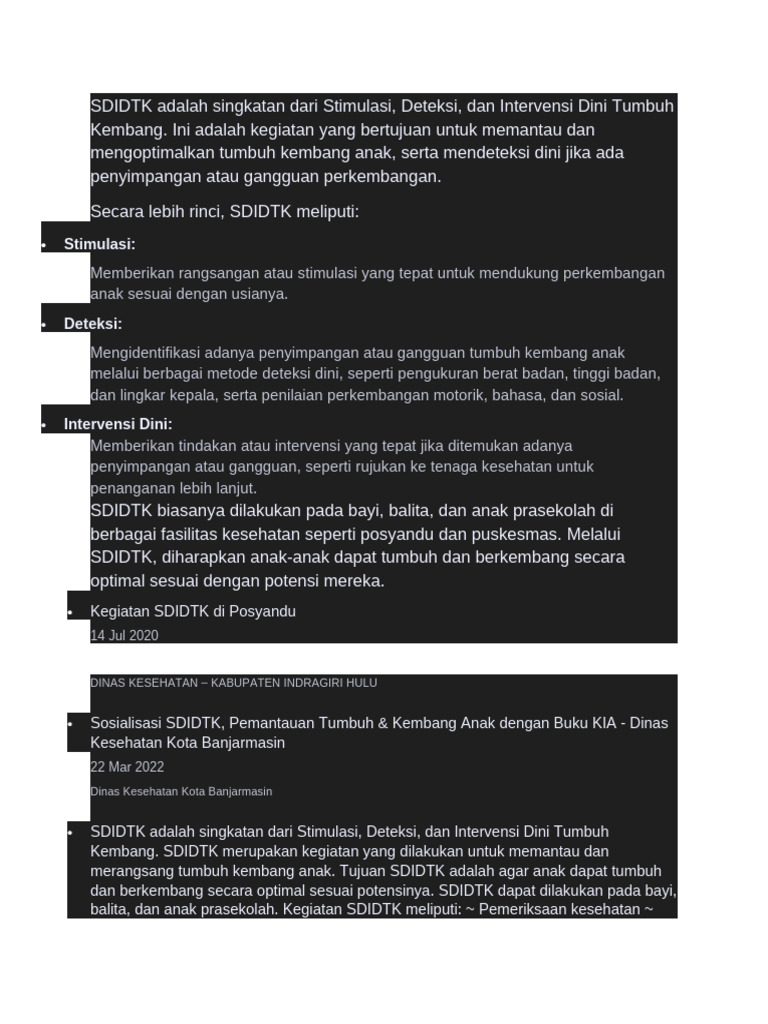 SDIDTK Adalah | PDF