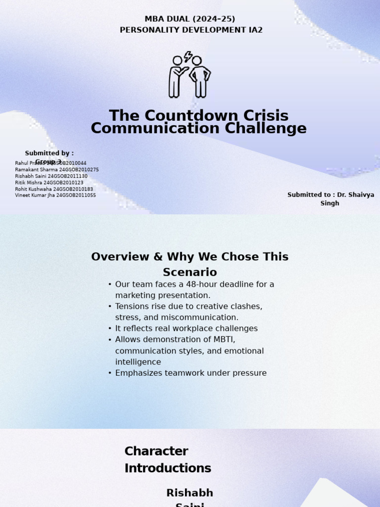 The Countdown Crisis Communication Challenge | PDF