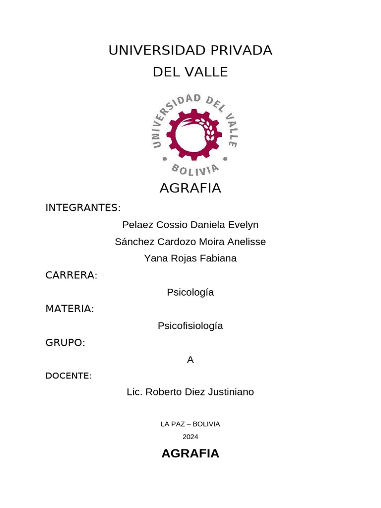 AGRAFIA y Los Sindromes | PDF | Desorden hiperactivo y deficit de ...