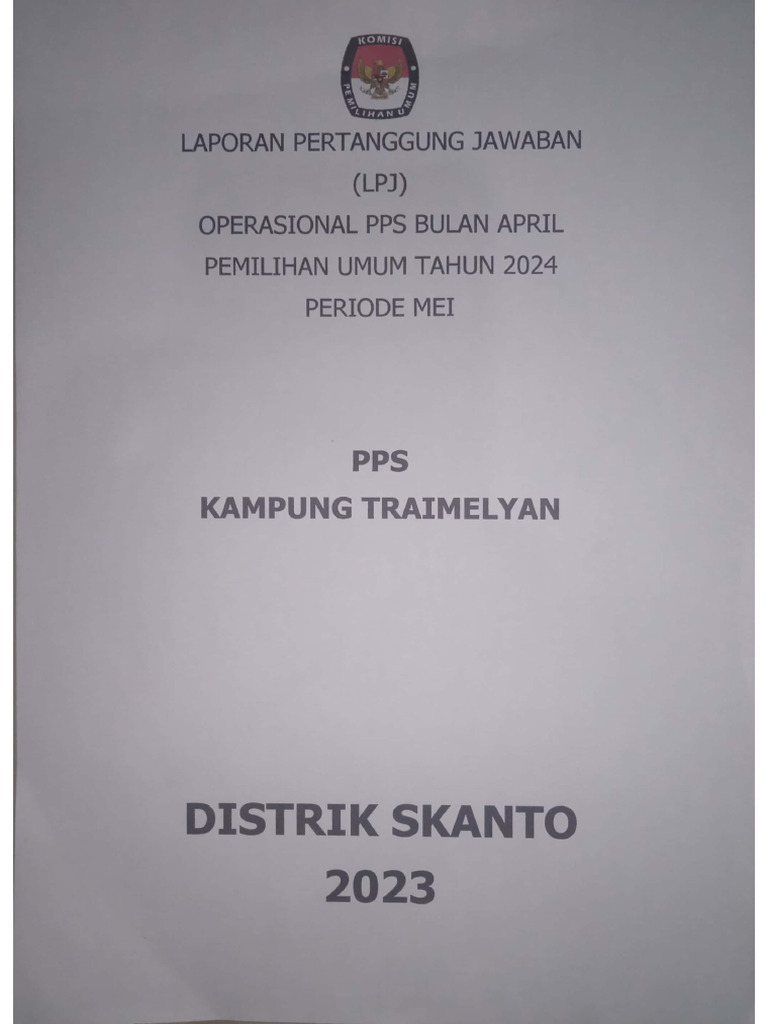 LPJ Pps Bulan April Periode Mei Traimelyan PDF | PDF