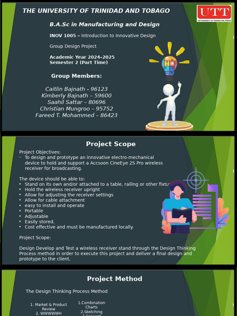 INOV 1005 Presentation - Group 1 | PDF | Usability | Design