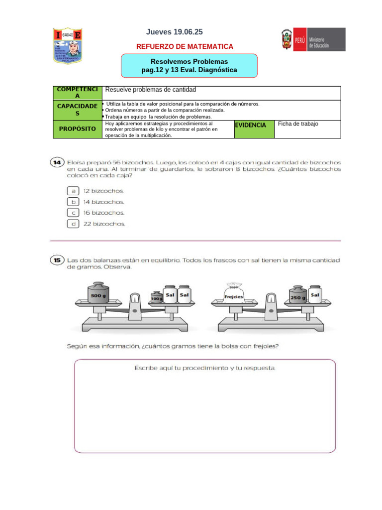 6° MAT-Ref - Escolar Eval - Diagn.12-13 | PDF