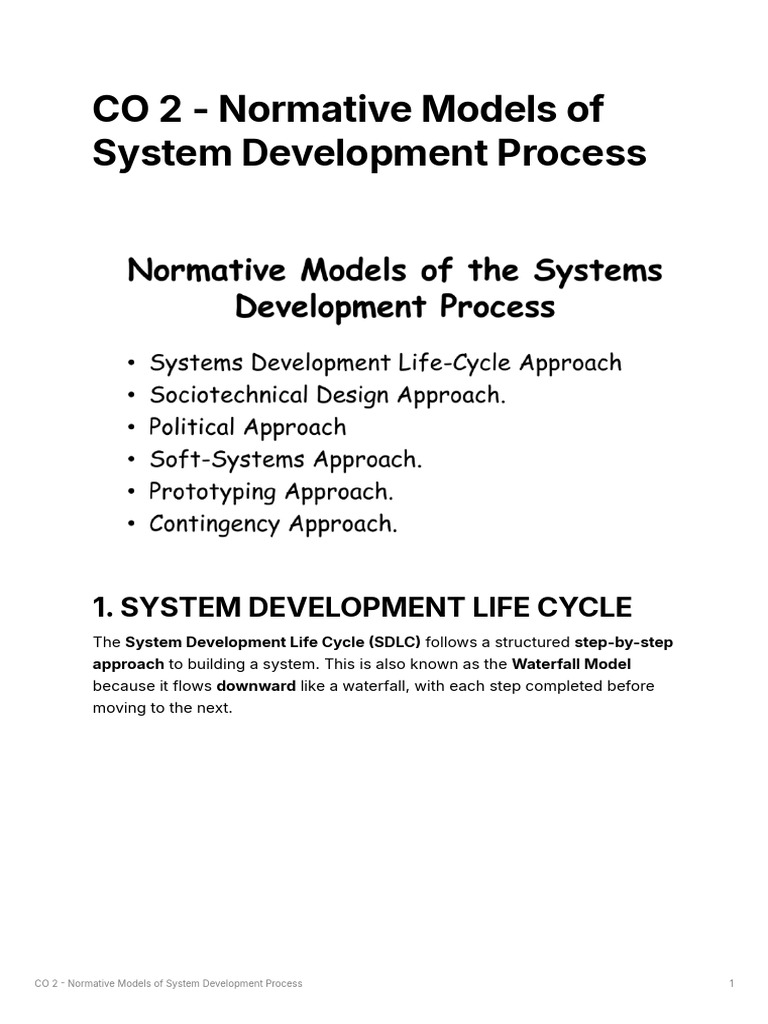 System Development Process Models | PDF | Information Technology ...
