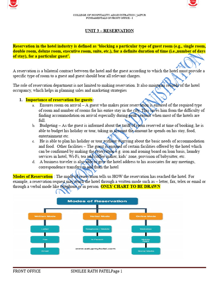 Hotel Reservation Fundamentals Explained | PDF