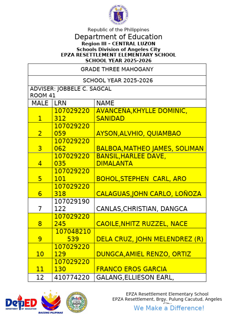 Eres Word Template Sy25 26 | PDF