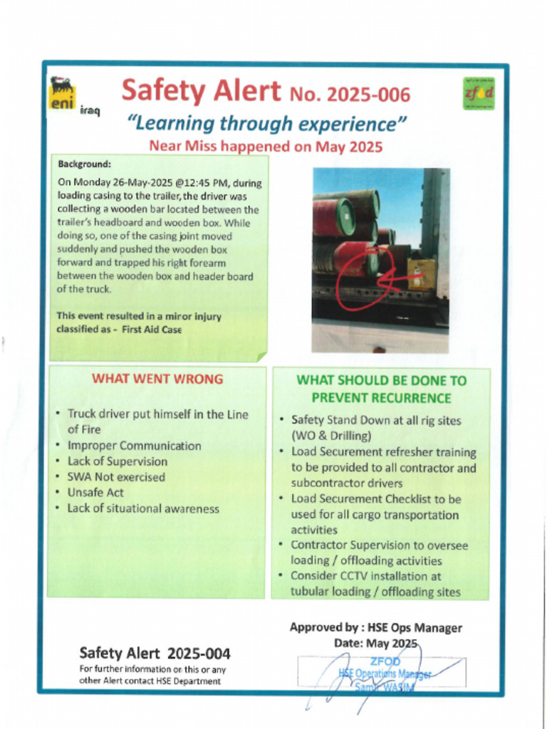 Safety Alert - 2025 - 006 | PDF