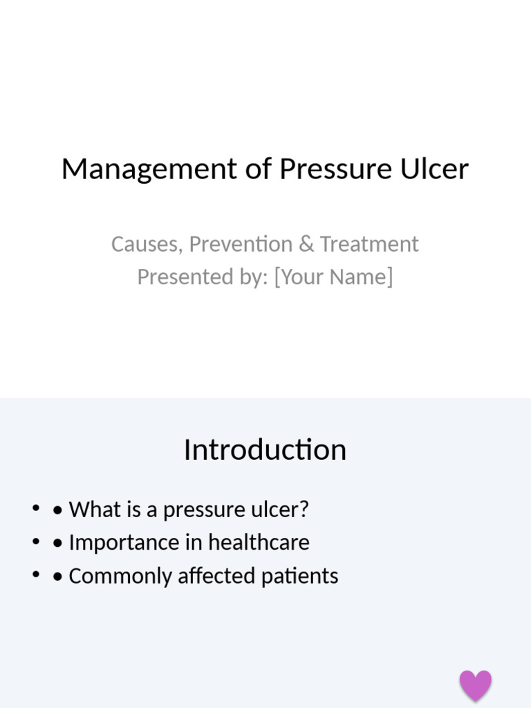 Styled Management of Pressure Ulcer Presentation | PDF
