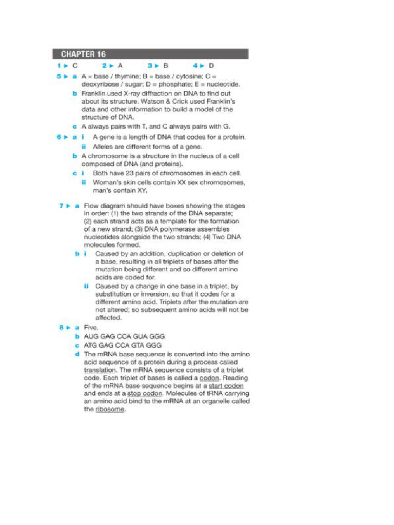 Chapter 16 Answers To Textbook Questions | PDF