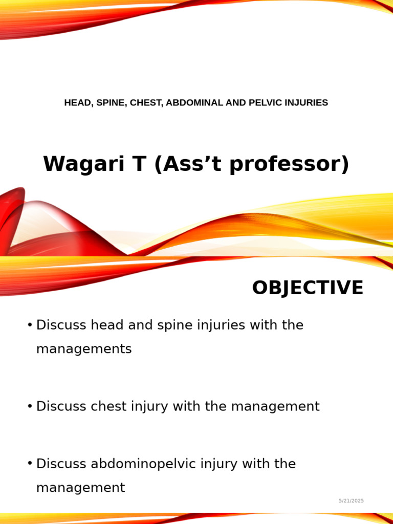 Head, Spine, Chest and Abdominal Injuries | PDF | Vertebral Column ...