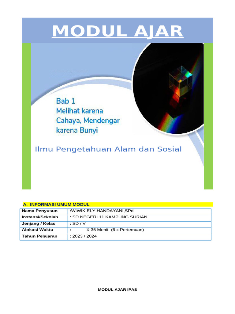 BAB 1 - MA IPAS Kls 5 | PDF