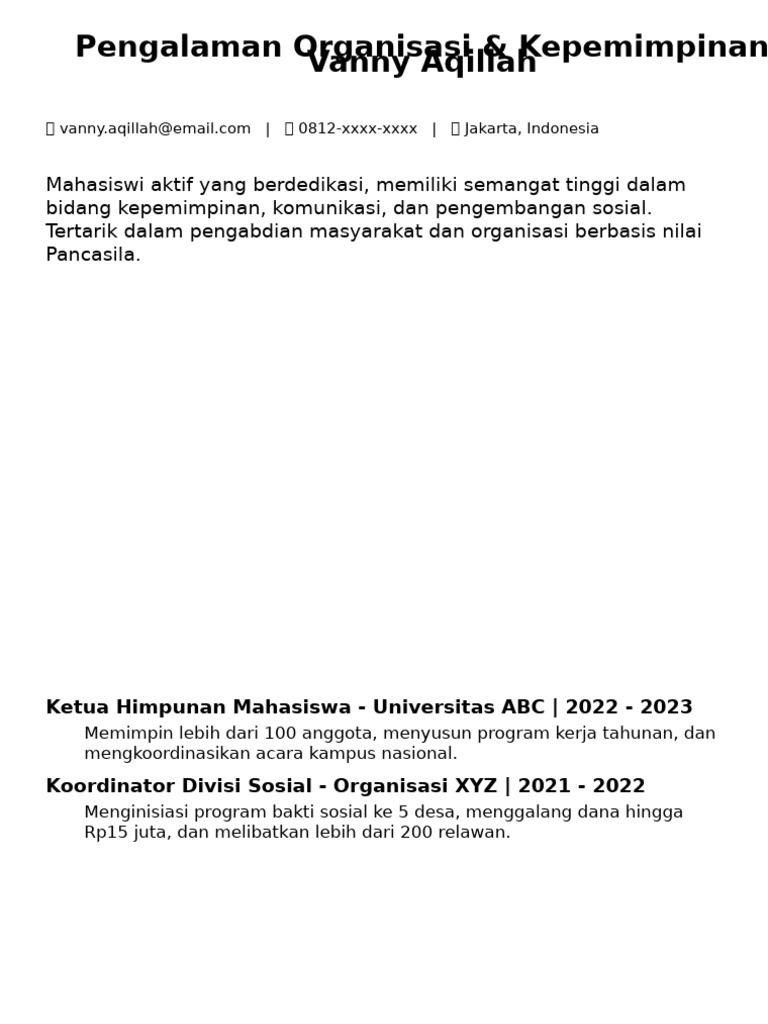 Template CV Vanny Montserrat Lato | PDF