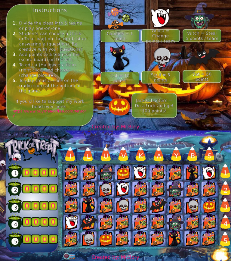 Trick or Treat Battle Template | PDF | Halloween