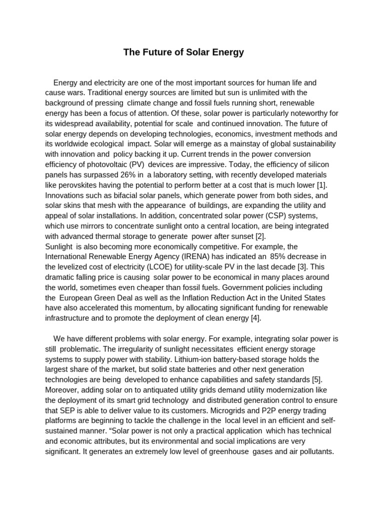 Energy Systems Salih Korutürks Essay | PDF | Solar Power | Photovoltaics