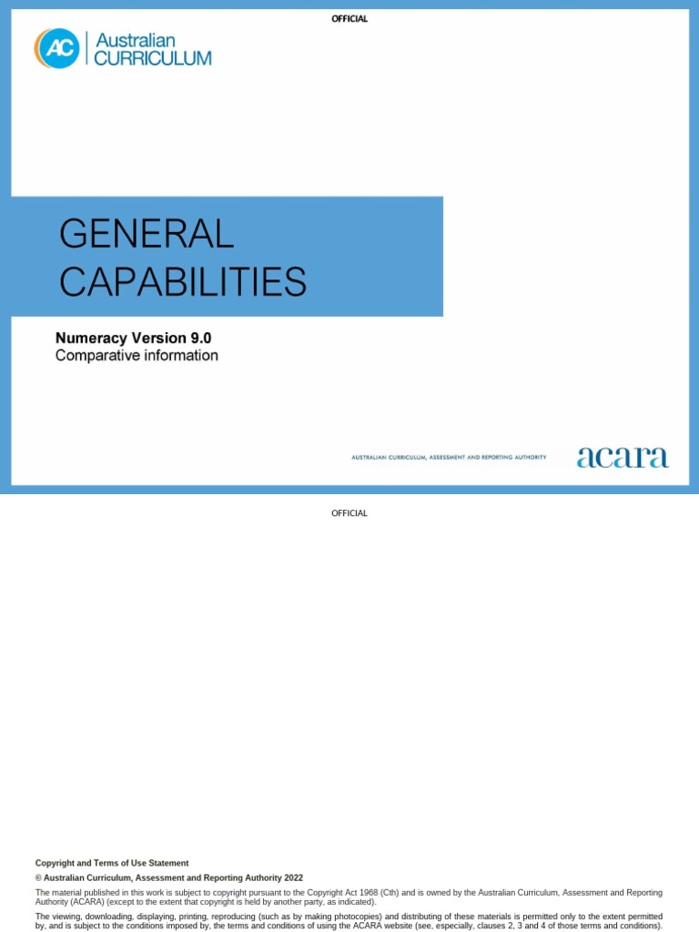 General Capabilities Numeracy Comparative v9 | PDF | Significant ...