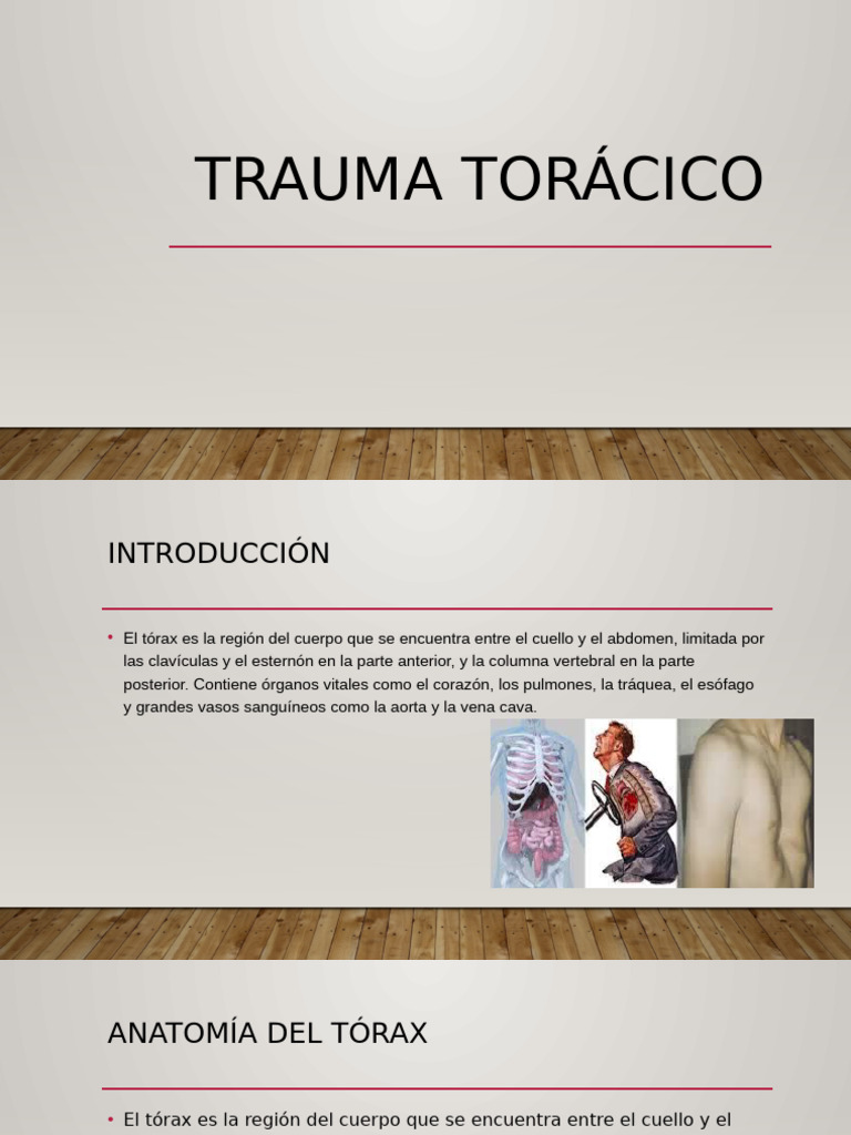 Trauma Torácico | PDF | Tórax | Enfermedades y trastornos humanos