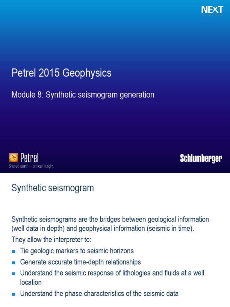 Synthetic Seismogram Generation | PDF | Seismology | Geophysics
