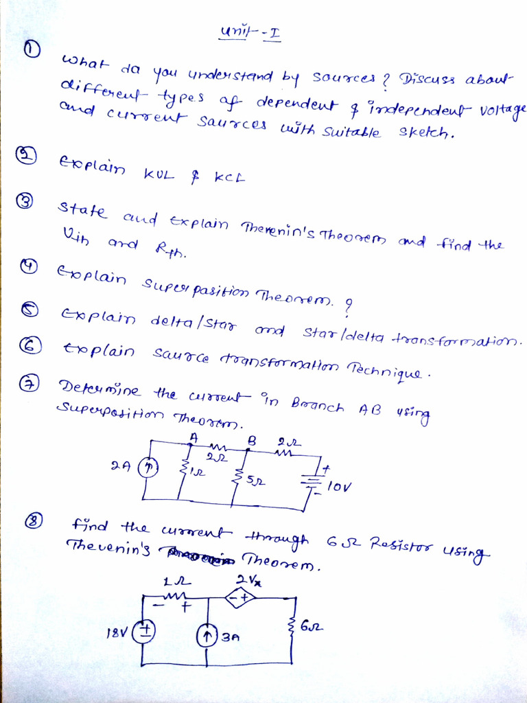 BEEE Important Questions | PDF | Metrology | Electricity