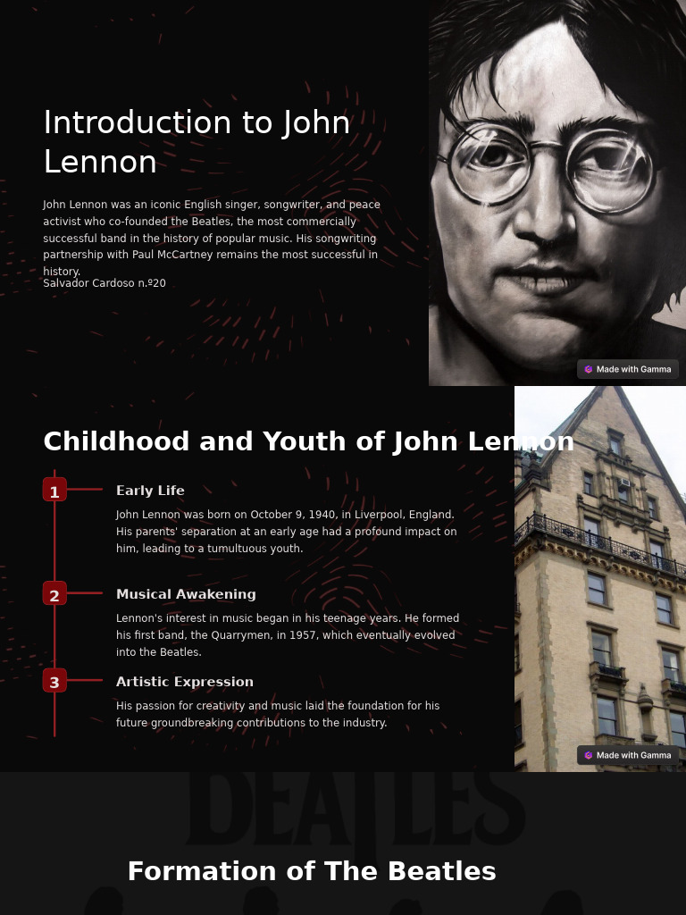 Introduction To John Lennon | PDF | John Lennon | The Beatles