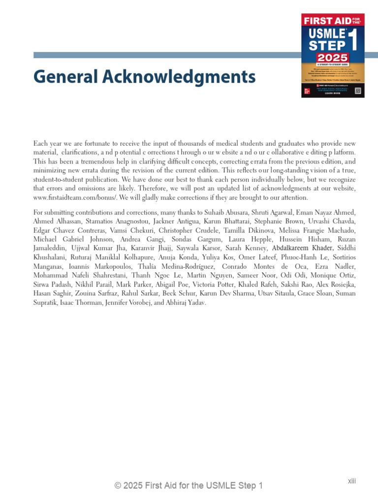 2025 FAS1 General Acknowledgments v2 | PDF
